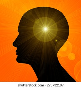 Human Head Light Sun Background Stock Illustration 295732187 | Shutterstock
