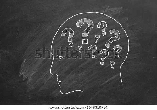 Human Head Question Marks Inside Animated Stock Illustration 1649310934 ...