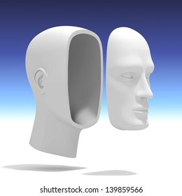 Human Head Separate Face Stock Illustration 139859566 | Shutterstock