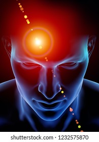 Human Head Source Light On Subject Stock Illustration 1232575870 ...