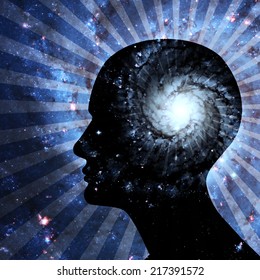 Human Head Space Elements This Image Stock Illustration 217391572 ...
