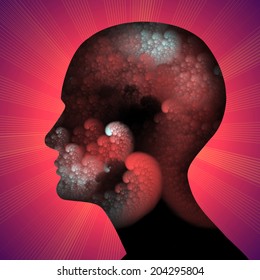 Human Head Sun Rays Background Stock Illustration 204295804 | Shutterstock
