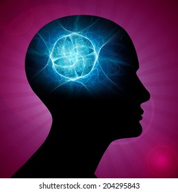 Human Head Sun Rays Background Stock Illustration 204295843 | Shutterstock