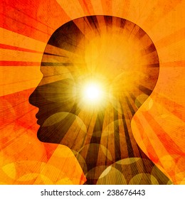 Human Head Sun Rays Wall Background 库存插图 249432037 | Shutterstock