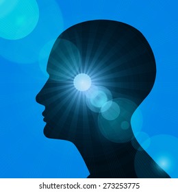 Human Head Sun Rays Background Stock Illustration 273253775 | Shutterstock