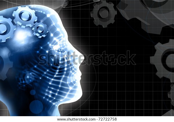 Human Head Technology Background Stock Illustration 72722758 | Shutterstock