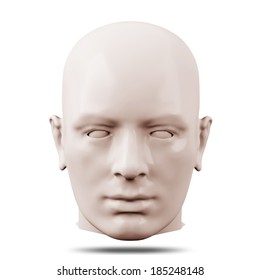 Human Head White Background Stock Illustration 185248148 | Shutterstock