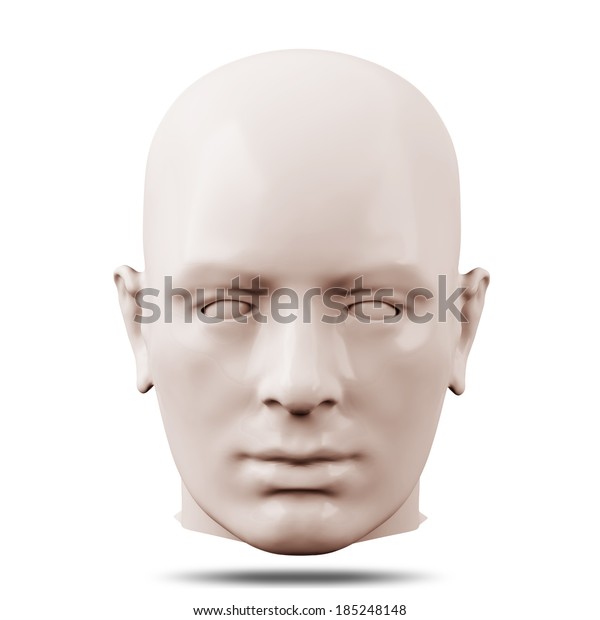 Human Head White Background Stock Illustration 185248148 | Shutterstock