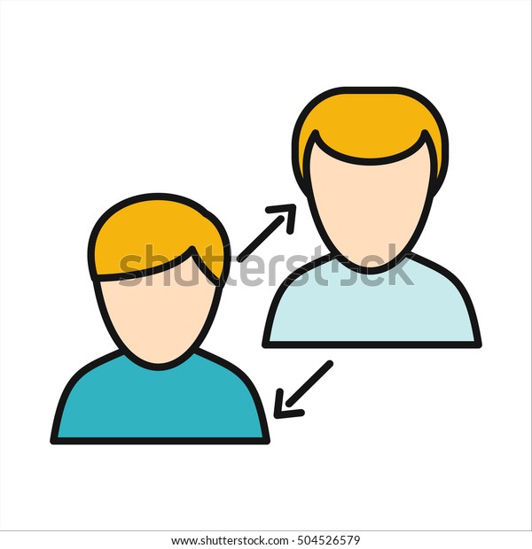 Human Interaction Icon Human Figures Unity Stock Illustration 504526579
