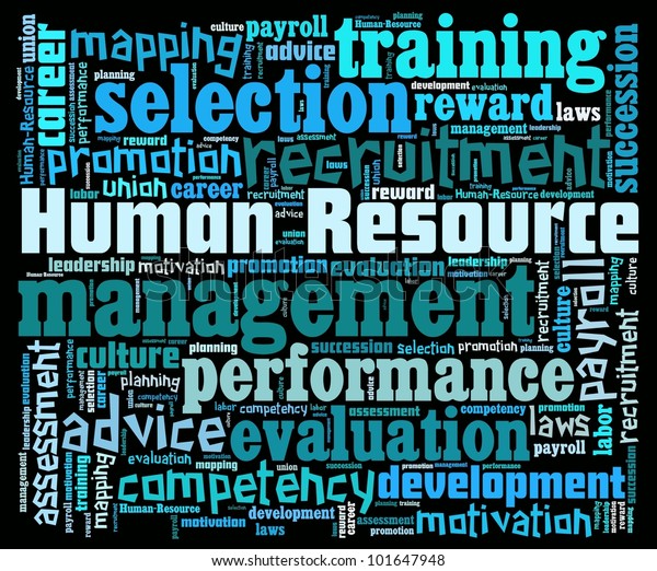 Human Resource Word Collage Stock Illustration 101647948