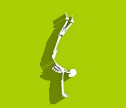 Halloween Skeleton Doing Handstand Free Stock Photo - Public Domain ...