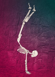 Halloween Skeleton Doing Handstand Free Stock Photo - Public Domain ...