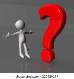White Guy Question Mark 3d Illustration 库存插图 154317758 | Shutterstock
