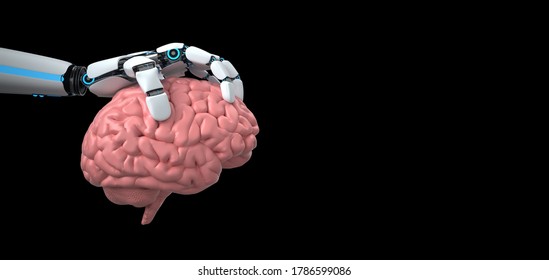 Humanoid Robot Hand Human Brain Isolated Stock Illustration 1786599086 ... Humanoid Robot Hand Human Brain Isolated Stock Illustration 1786599086 ...