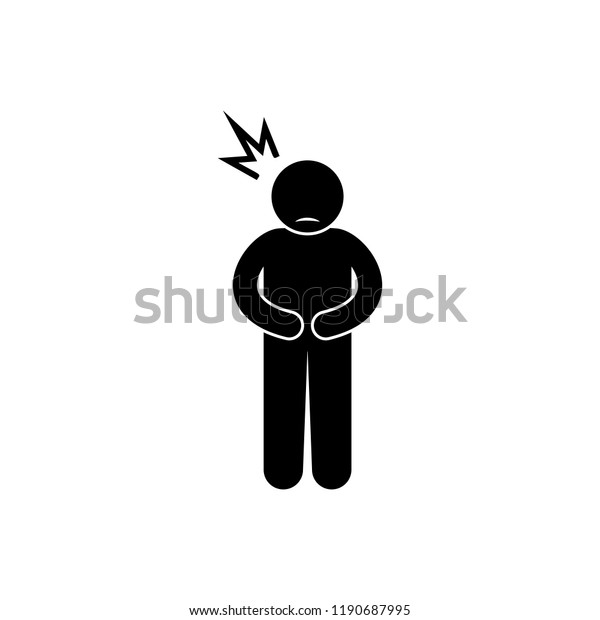 Hungry Man Icon Element Poor Man Stock Illustration 1190687995