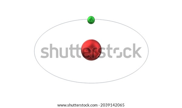 Hydrogen Atom Classic Planetary Model Stock Illustration 2039142065 ...