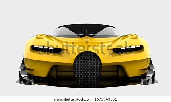 Hyper Car Closeup Scene Isolated On Stock Illustration 1675943551