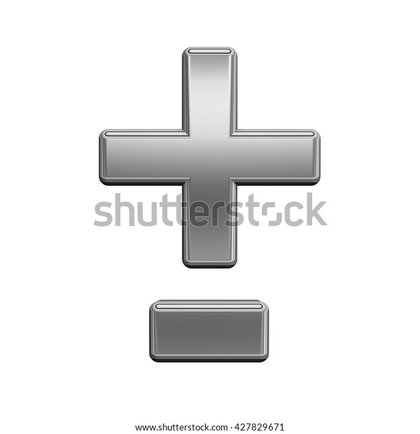 Hyphen Minus Plus Marks Titanium Alphabet Stock Illustration 427829671 ...