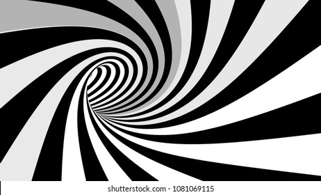 Hypnotic Spiral Illusion 3d Rendering Stock Illustration 1081069115