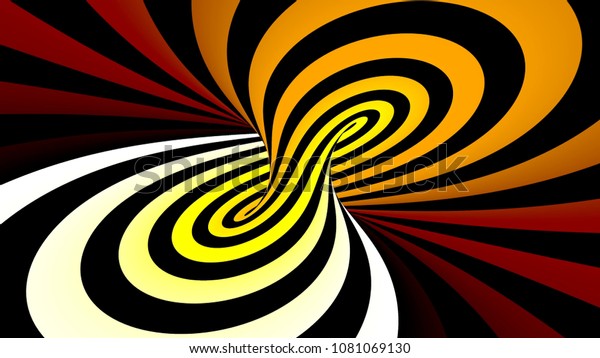 Hypnotic Spiral Illusion 3d Rendering Stock Illustration 1081069130