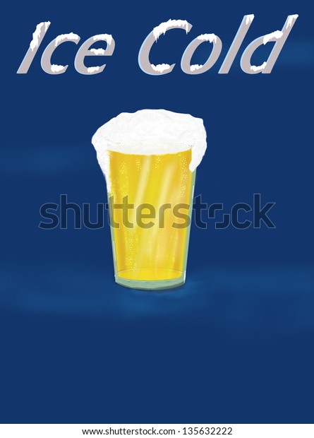 Ice Cold Poster Stock Illustration 135632222 | Shutterstock