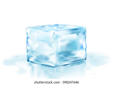 Ice Cube Half Side View Vector Stock Vector (Royalty Free) 228957415 ...