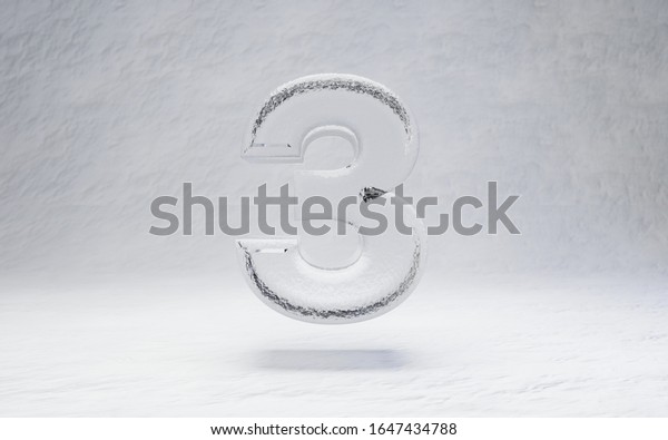 Ice Number 3 3d Rendered Alphabet Stock Illustration 1647434788 ...