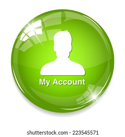 Icon Account Profile Button Stock Illustration 223545571 | Shutterstock