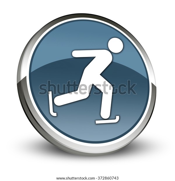 Icon Button Pictogram Ice Skating Symbol Stock Illustration 372860743 ...