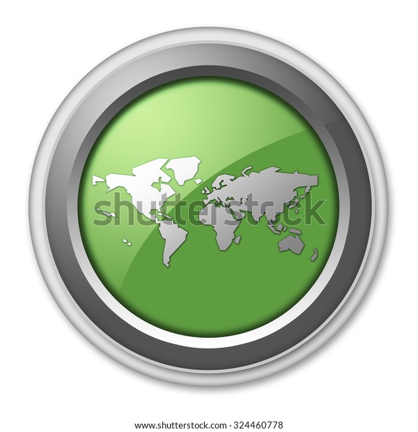 Icon Button Pictogram World Map Symbol Stock Illustration 324460778 ...