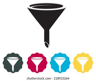 Kitchen Plastic Metal Funnel Illustration Drawing Stock Vector (Royalty ...