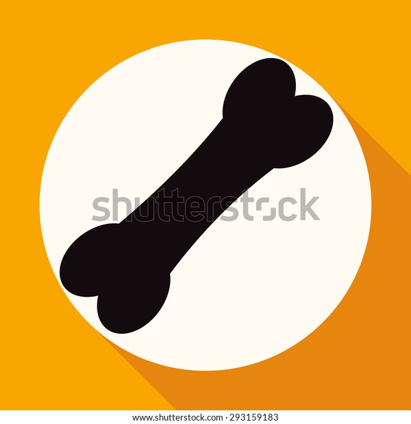 Icon Outlined Dog Bone On White Stock Illustration 293159183