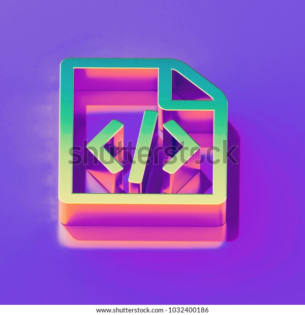 Icon Yellow Green File Code Gold Stock Illustration 1032400186 ...
