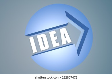 Idea 3d Text Render Illustration Concept Stock Illustration 222807472 ...