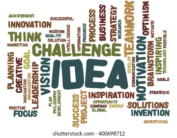 Idea Word Cloud Concept On White Stock Illustration 400698712 ...