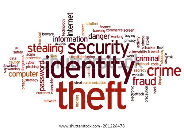 Identity Theft Concept Word Cloud Background Stock Illustration ...
