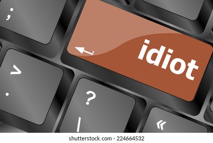 Idiot Word On Computer Pc Keyboard Stock Illustration 224664532 ...