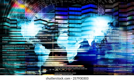 Iinnovation Compiting Technologyglobalization Stock Illustration ...