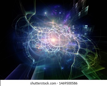 Illuminated Three Dimensional Geometry Structure Space Stock ...