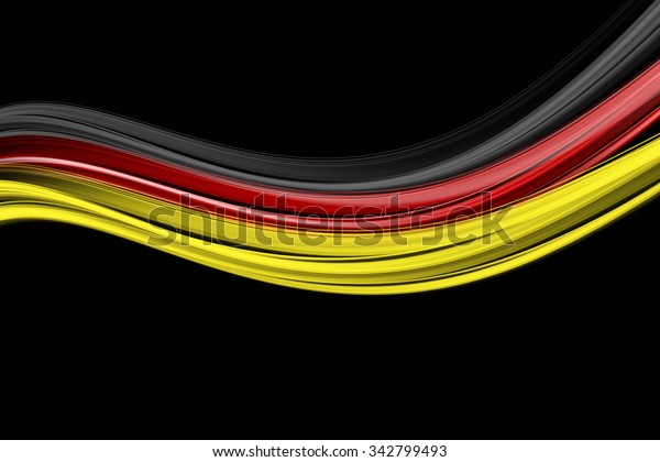 Illustrated German Colored Wave Design Sport Stock Illustration ...