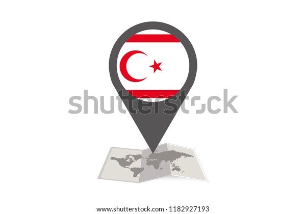 Illustrated Map Pointer Country Flag Northern Stock Illustration ...