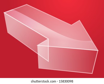 Illustration 3d Translucent Arrow Pointing Right Stock Illustration ...