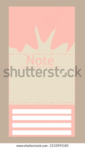 Illustration Aesthetic Cute Note Backgroundtemplate Stock Illustration ...