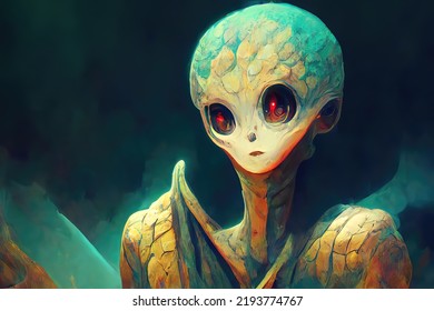Illustration Alien Creature Outer Space Stock Illustration 2193774767 ...