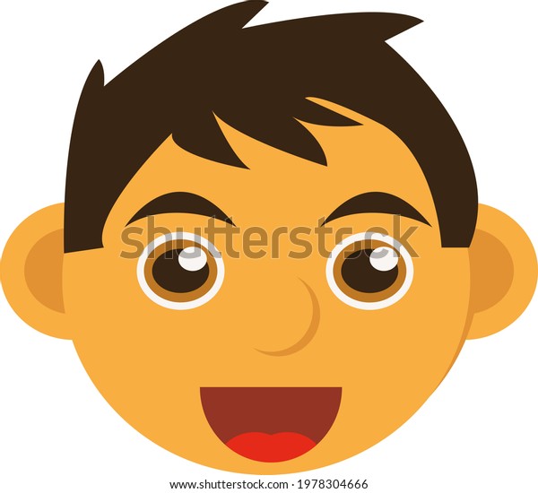 Illustration Bitmap Graphic Boy Face Image Stock Illustration ...