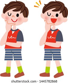 Illustration Boy Thinking Stock Illustration 1445782868 | Shutterstock