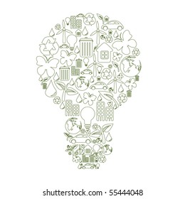 Concept Idea Inspired Bulb Shape Vector Stock Vector (Royalty Free ...