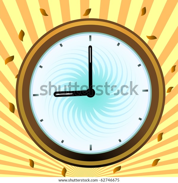 Illustration Clock Needles Pattern Colour Background Stock Illustration ...