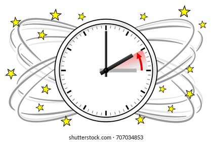 Illustration Clock Return Standard Time Stock Illustration 707034853 ...
