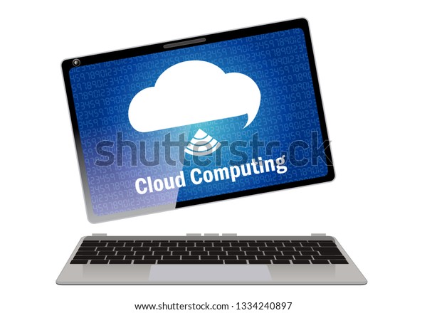 Illustration Cloud Computing Image Diagram Screen Stock Illustration ...